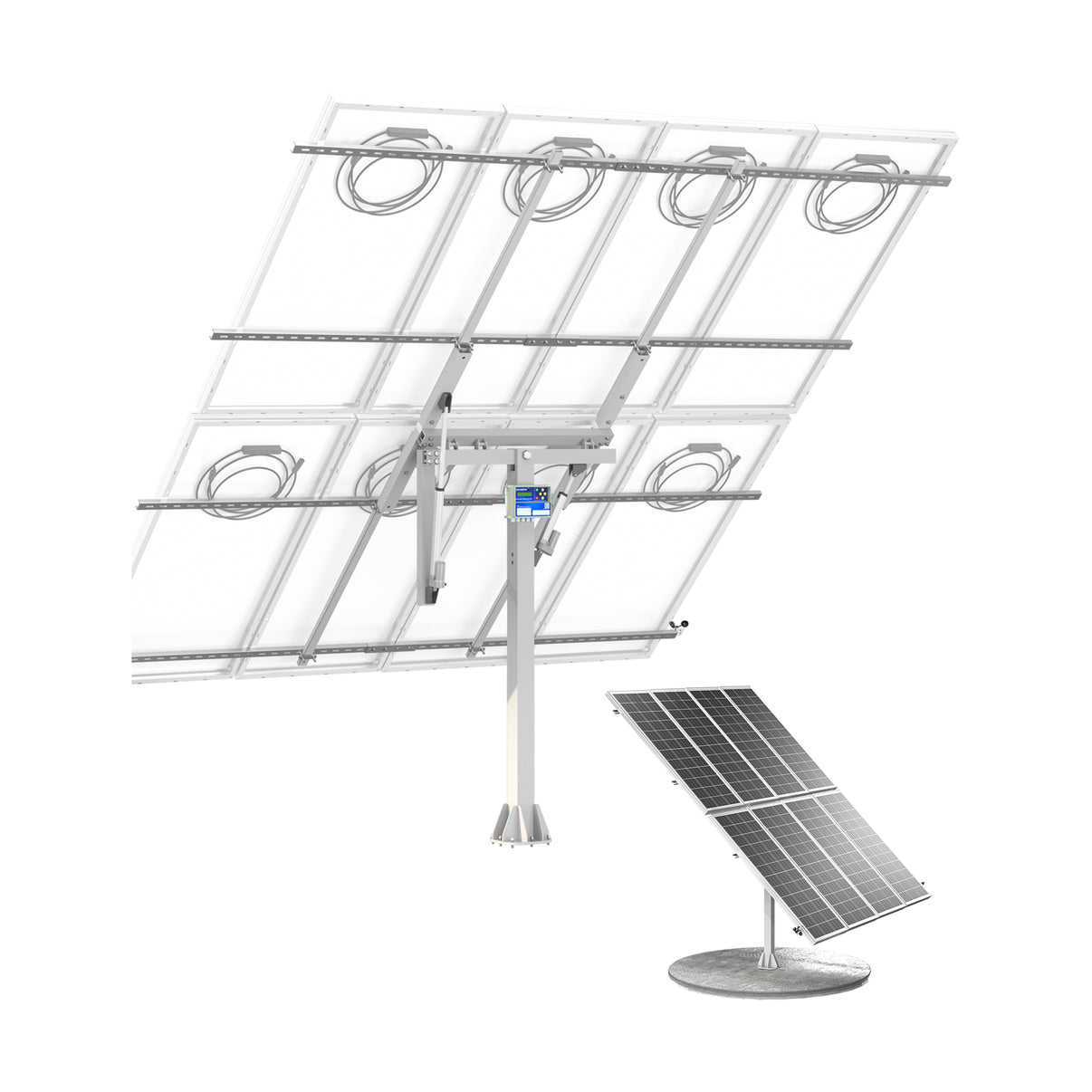 Dual Axis Expanded Solar Tracker System Help To Increase 40% Power ...