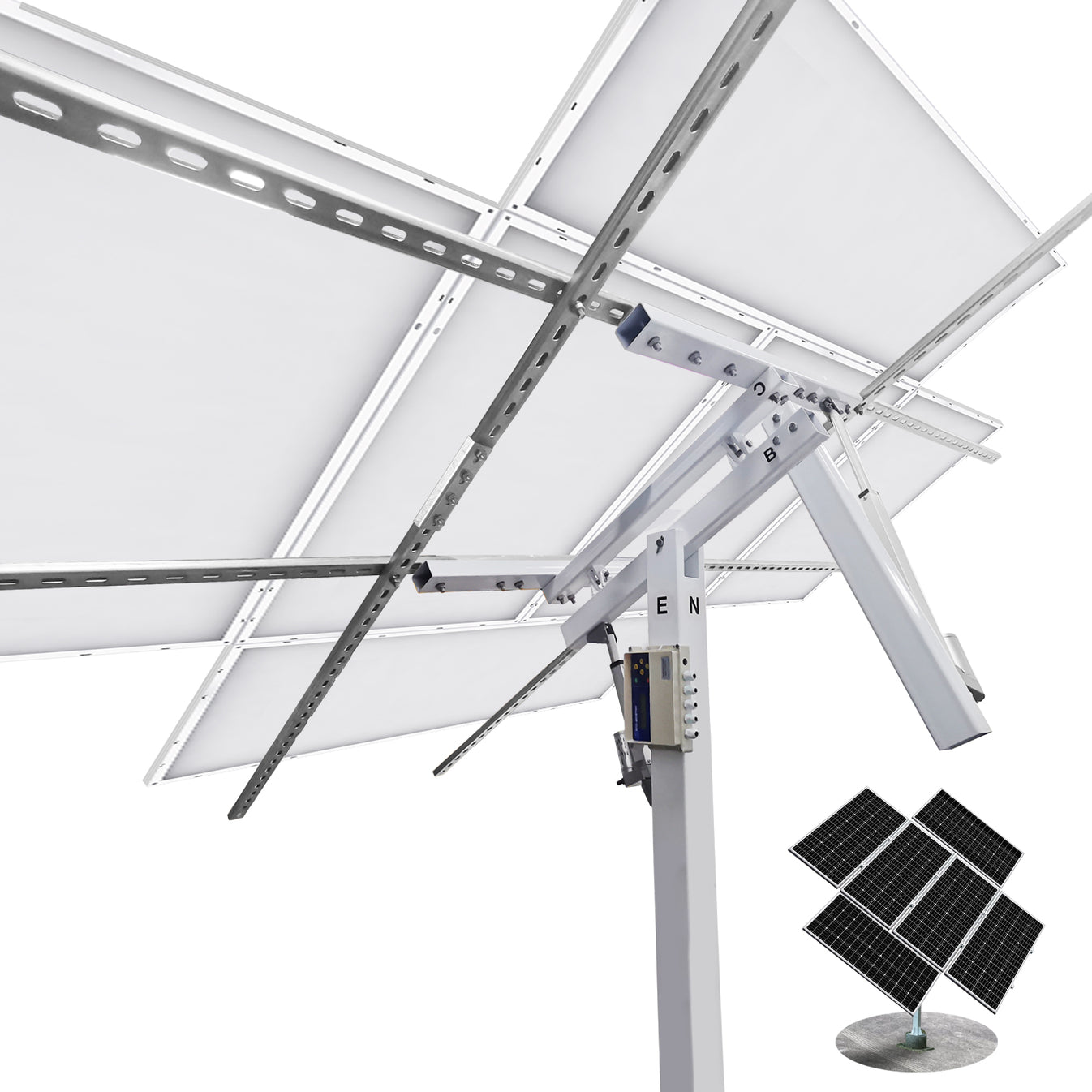 Dual Axis Solar Tracker System Help To Increase 40% Power | ECO-WORTHY