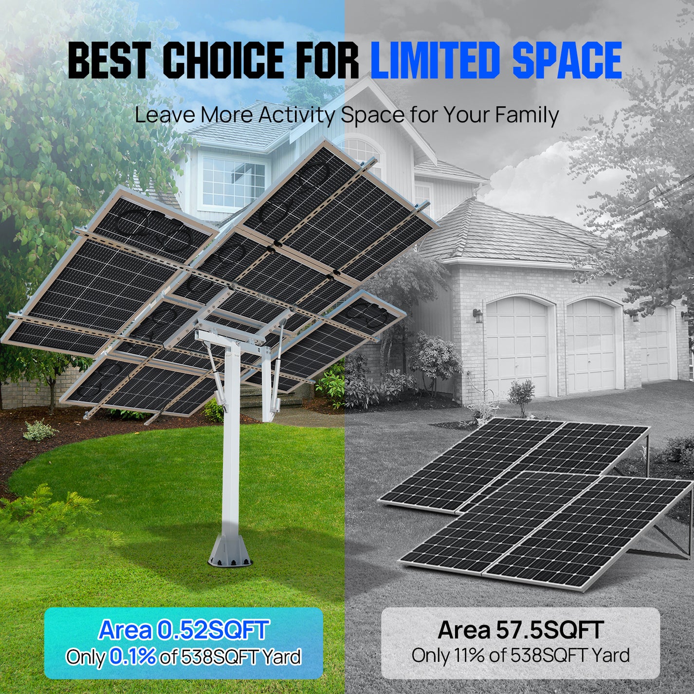 Dual Axis Solar Tracker System Help To Increase 40% Power | ECO-WORTHY