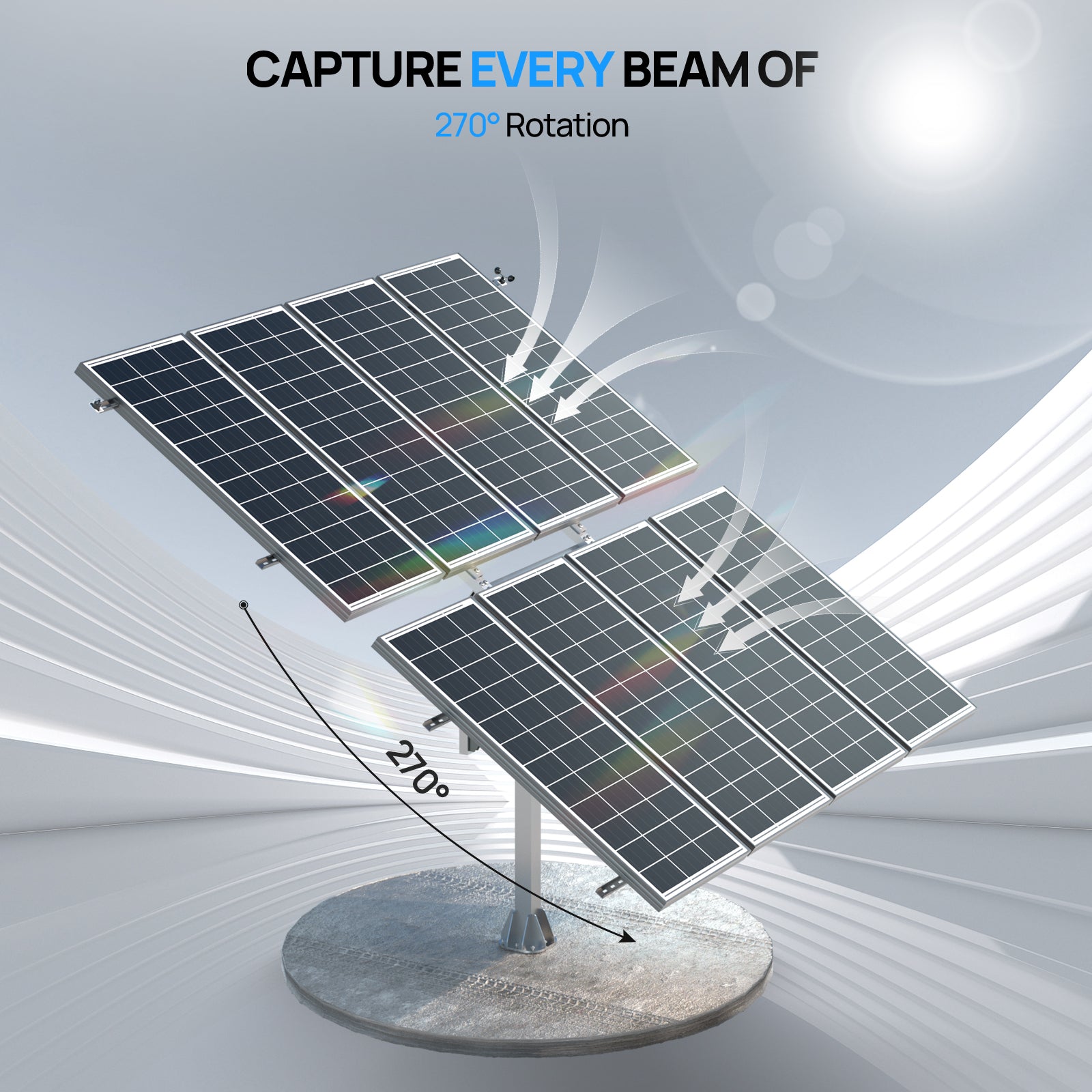 Dual Axis Expanded Solar Tracker System Help To Increase 40% Power ...