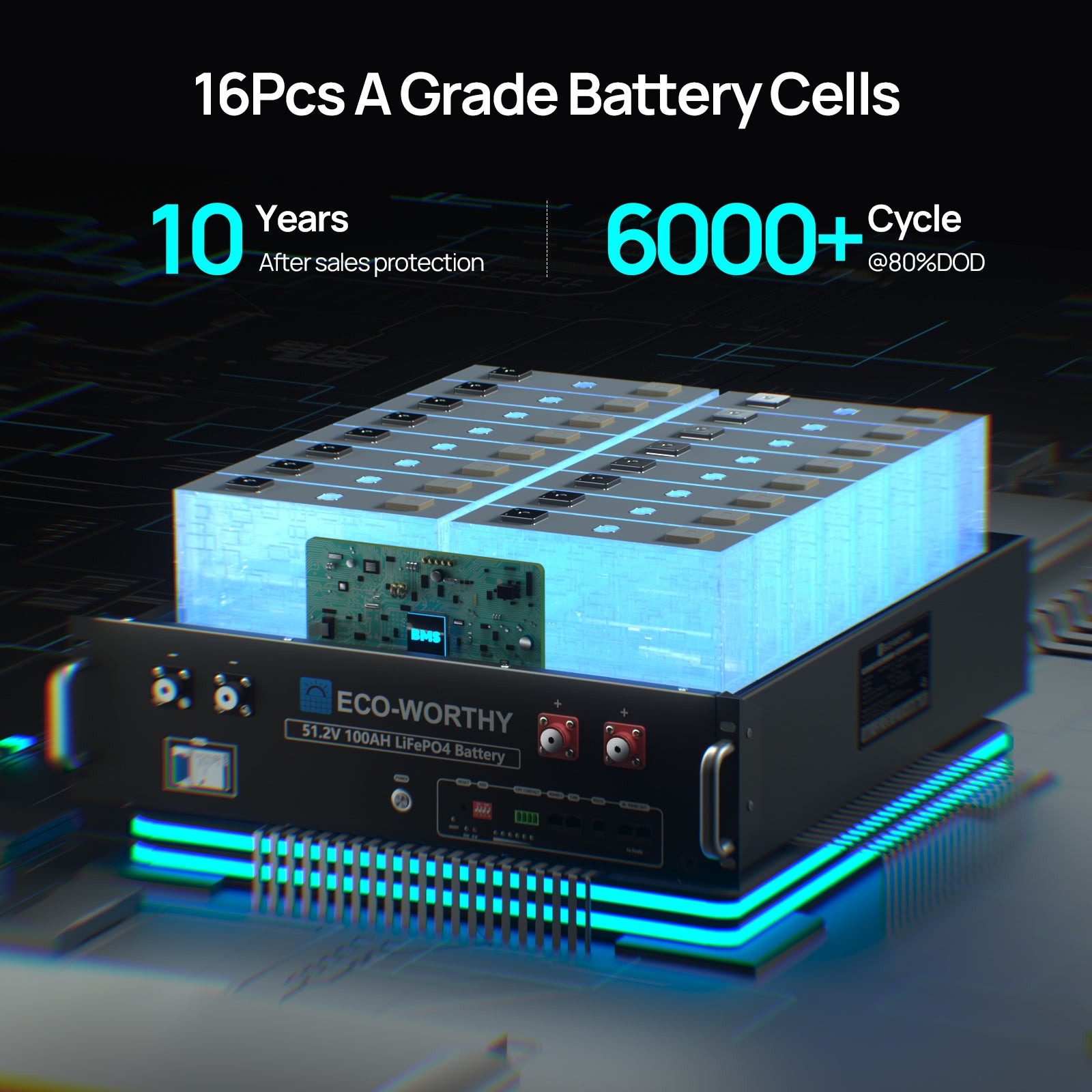 51.2v 100ah Server Rack Batteries – ECO-WORTHY