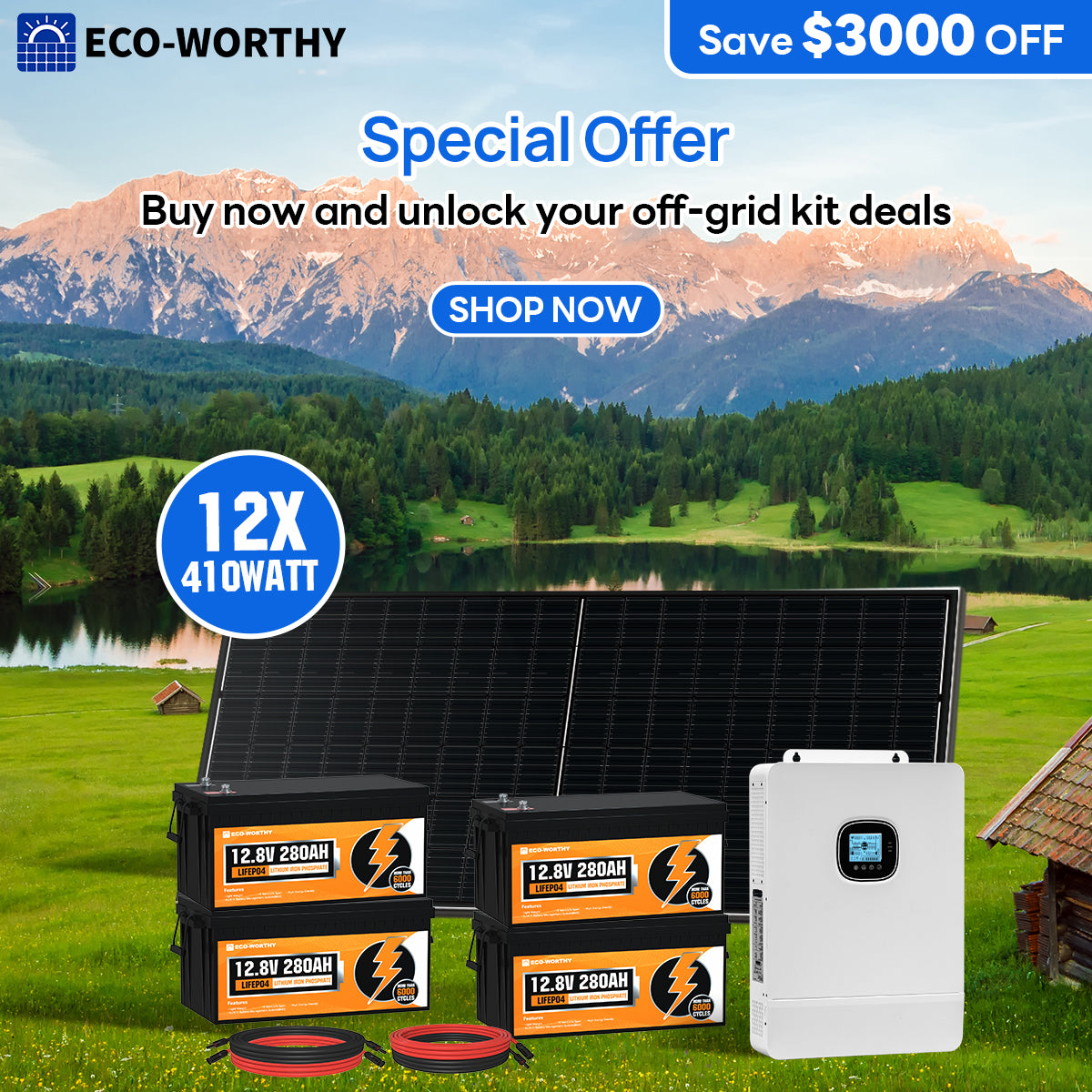 Solar Panel Kits, Lithium Battery & DIY Solar Power System – ECO-WORTHY
