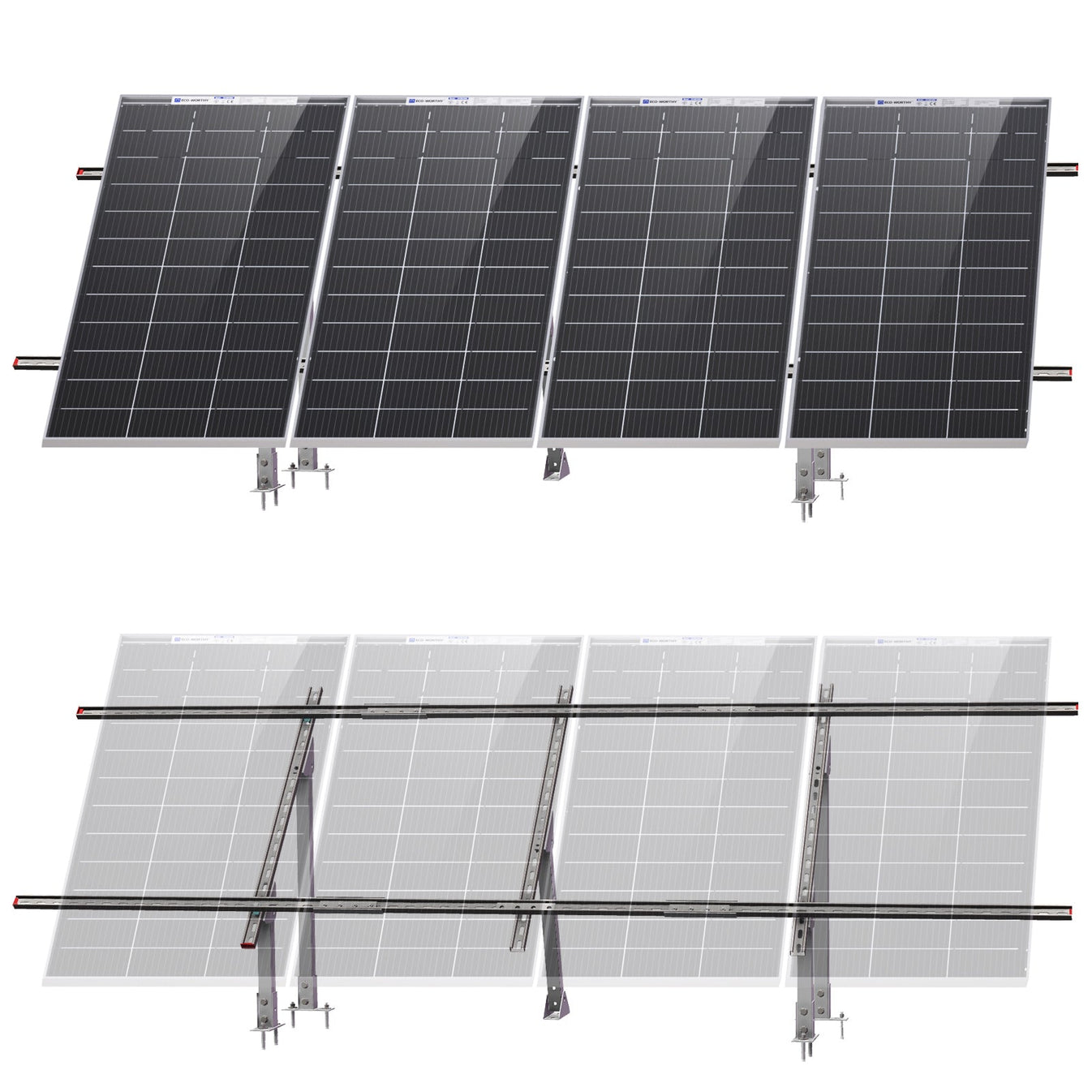Adjustable Solar Panel Mounting Brackets for 4 Solar Panels – ECO-WORTHY